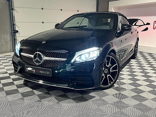 Used Mercedes-Benz C 180 Cabriolet/PACK AMG/GPS/CUIR/LED MULTIBEAM ...